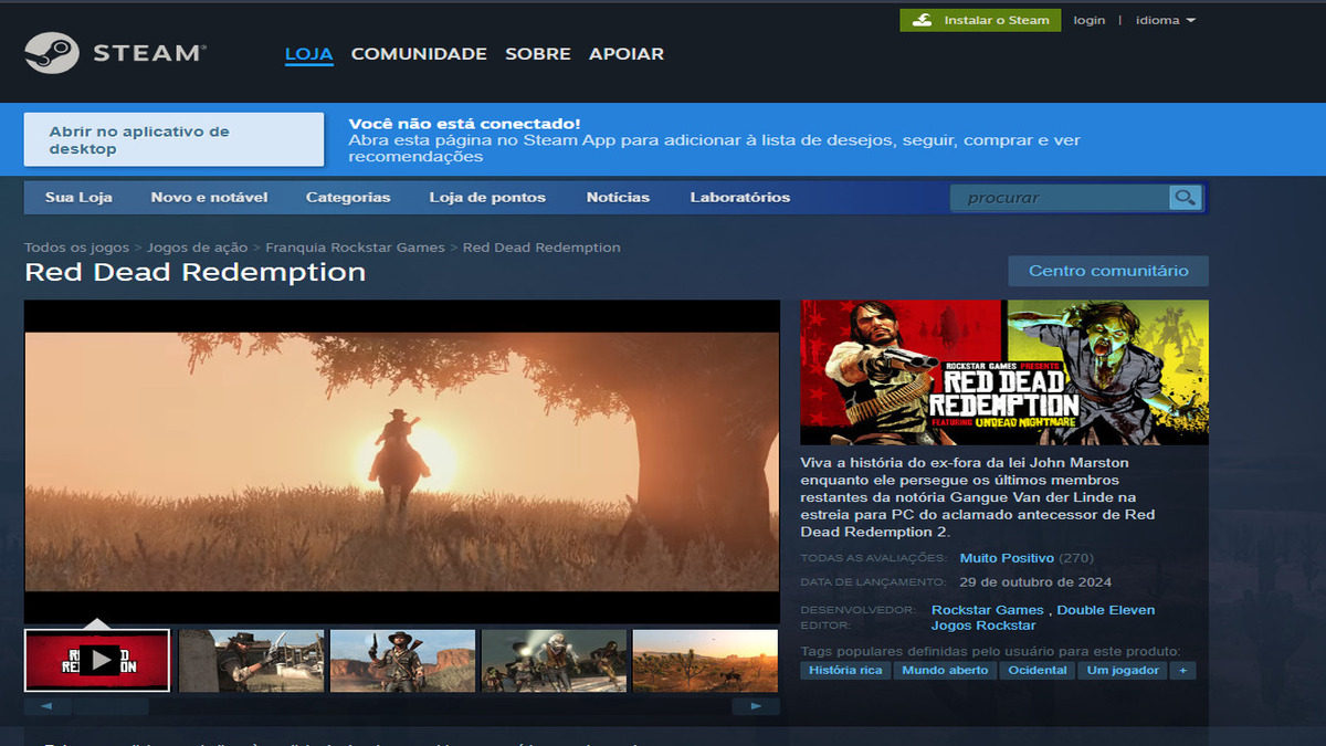 Red Dead Redemption 1 chega ao PC com recursos exclusivos; Confira!