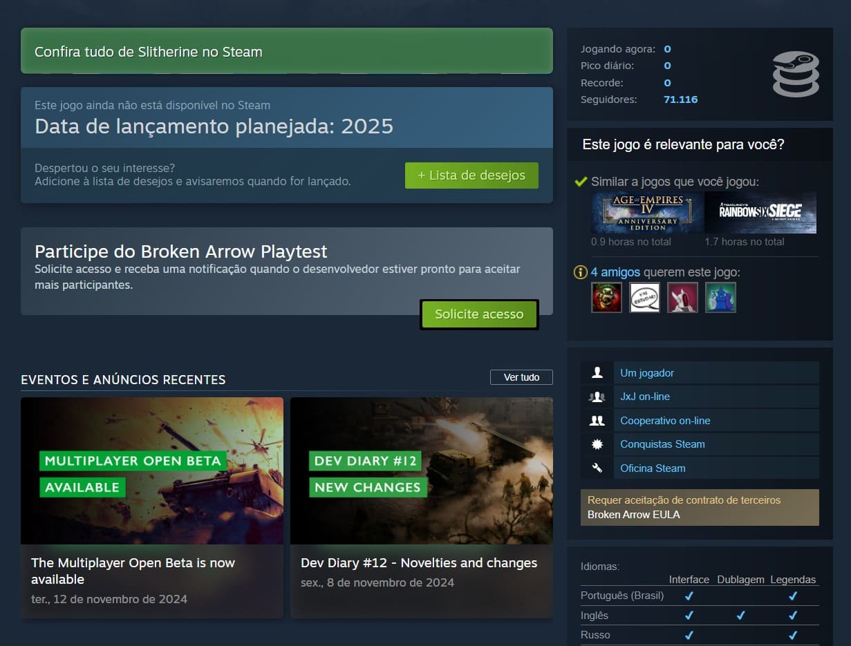 Aguardado Broken Arrow recebe beta gratuito na Steam