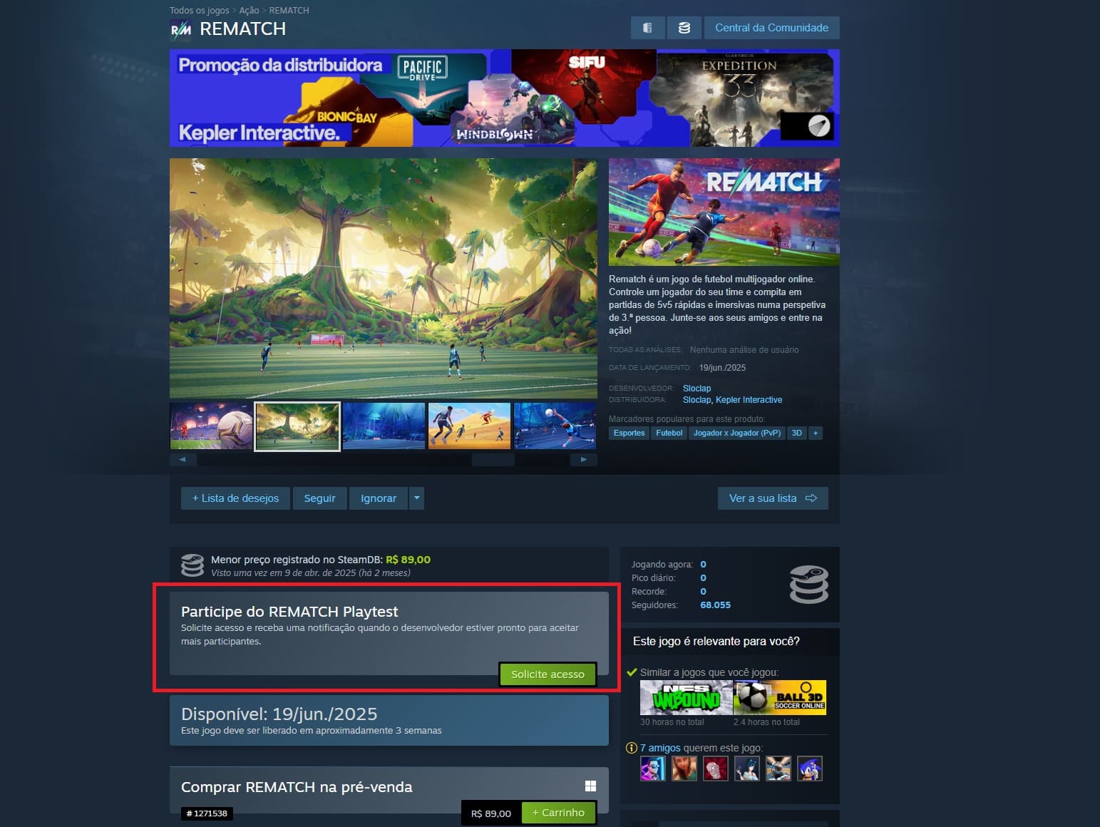 Rematch é liberado de graça na Steam; confira como jogar