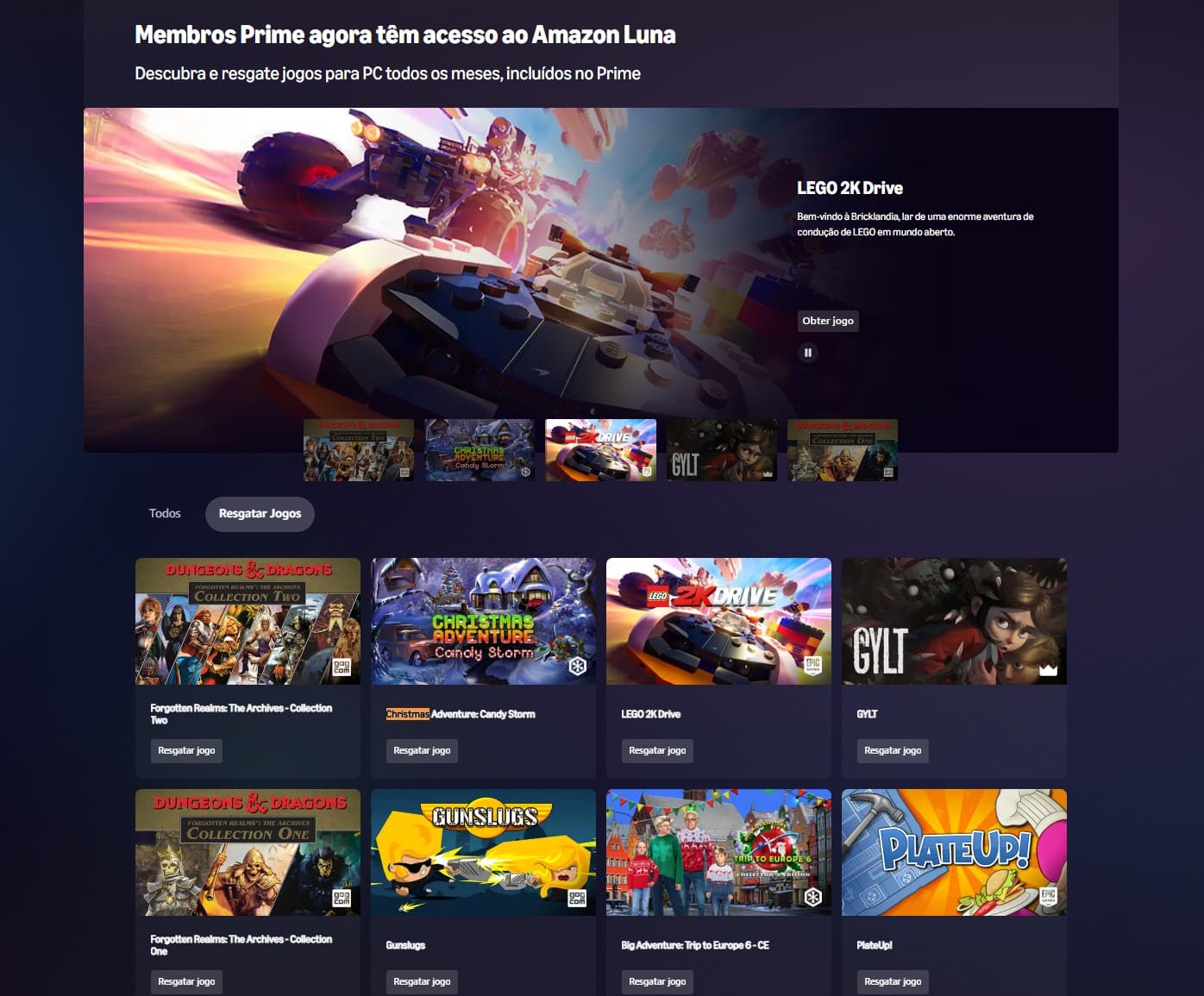 Amazon libera 2 jogos de graça no Luna para membros do Prime