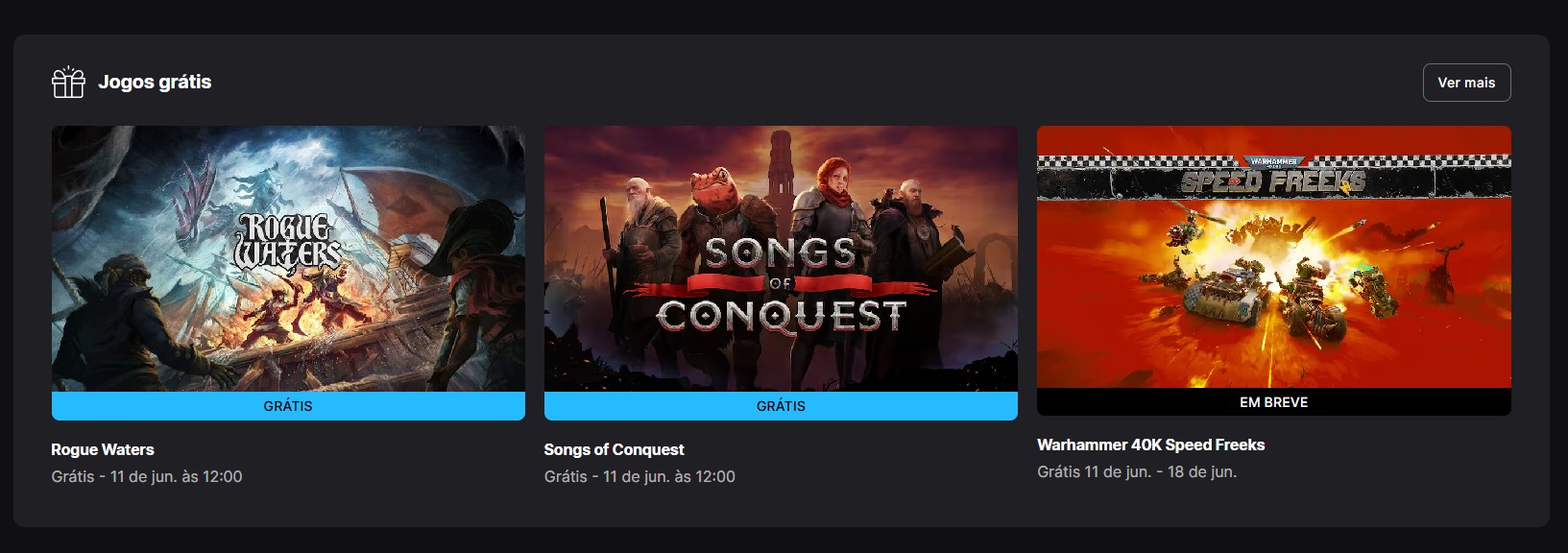 O que está Grátis agora na Epic Games Store